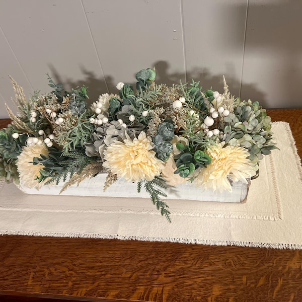All Season Neutral Colors Centerpiece for Dining Table - Etsy