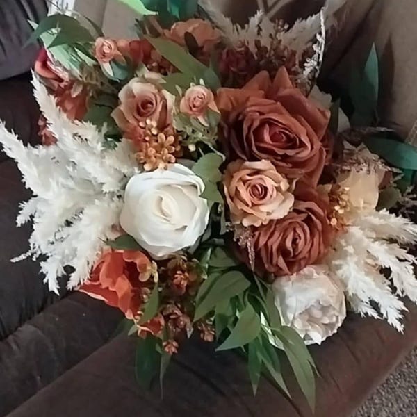 Burnt Orange and Navy Blue Wedding Flowers, Burnt Orange & Navy Wedding ...