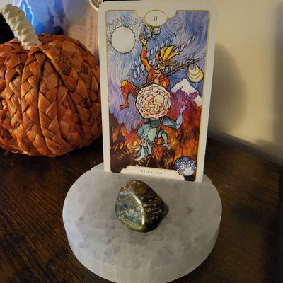 Half Moon Selenite Tarot Card Holder Selenite Card Holder - Etsy