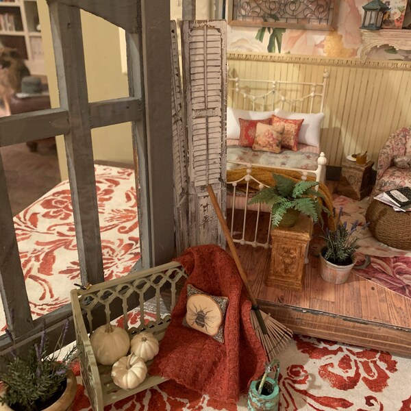 Dollhouse Miniature Autumn Throw, Scale 1:12 - Etsy