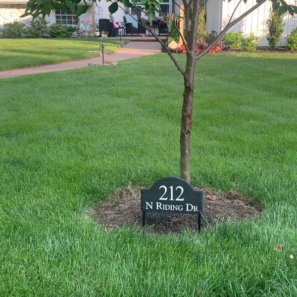 SLATE ARCH House Marker ( Carved Stone ) Address Sign Plaque Custom ...