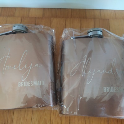 Personalised Ladies Hip Flask, Bridesmaid Gifts, Gift for Her, Maid of ...