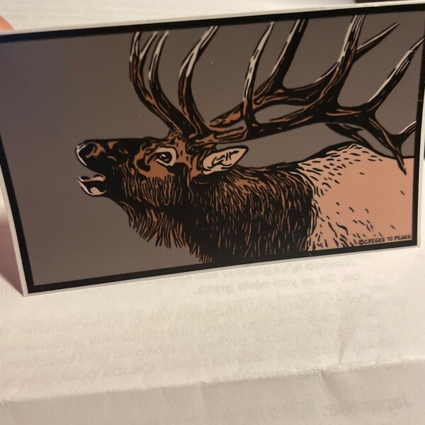 Bull Elk Sticker Decal - Etsy
