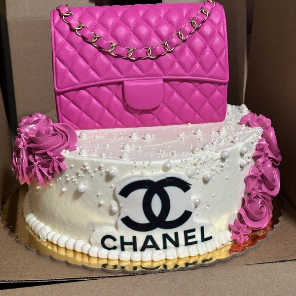 Light Pink Handbag Figurine Cake Topper With GOLD Chain - Etsy