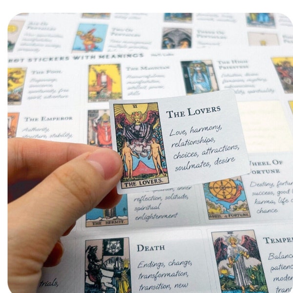 Printable Tarot Stickers Medium, Rider Waite, PDF PNG JPG Digital ...