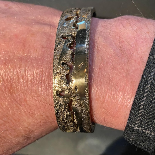 Bronze "cracked" Ring Ver 2. Heavy, Cracked, Chunky Bronze Ring ...