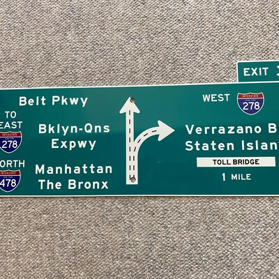 New York City World's Fair Ferry Highway Marker Road Sign 1964 - Etsy