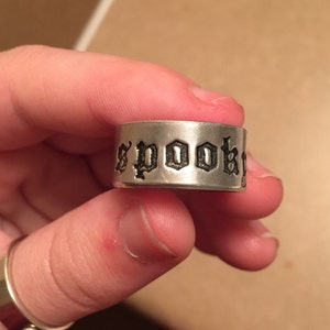 Spooky Ring, Halloween, Horror, Goth Ring, Halloween Ring, Aluminum ...