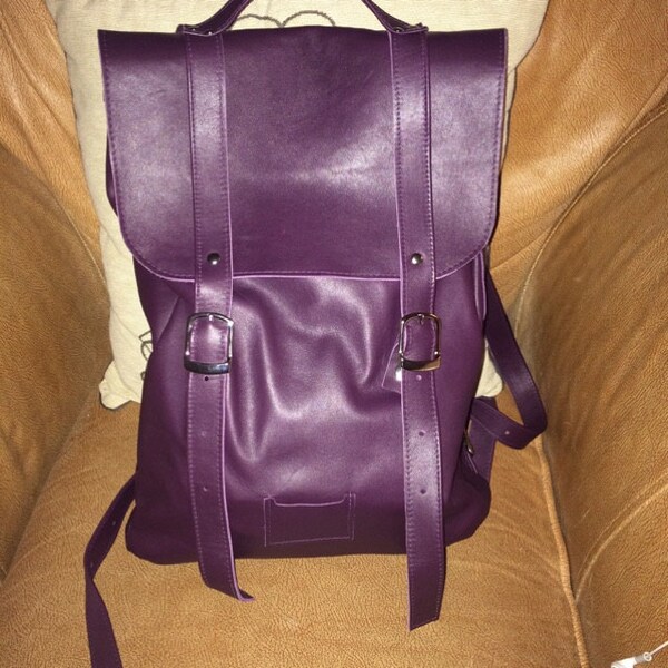 Dove Colored Leather Backpack Rucksack / in Stock / Laptop Bag ...