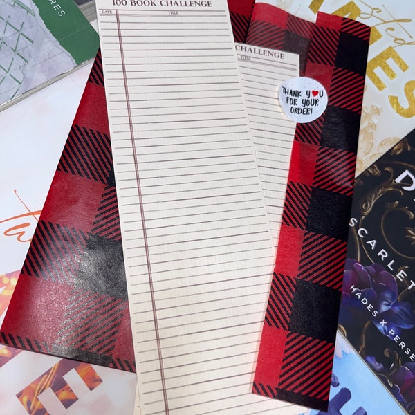 100 Book Challenge Library Card | Reading Log Tracker Bookmark - Etsy