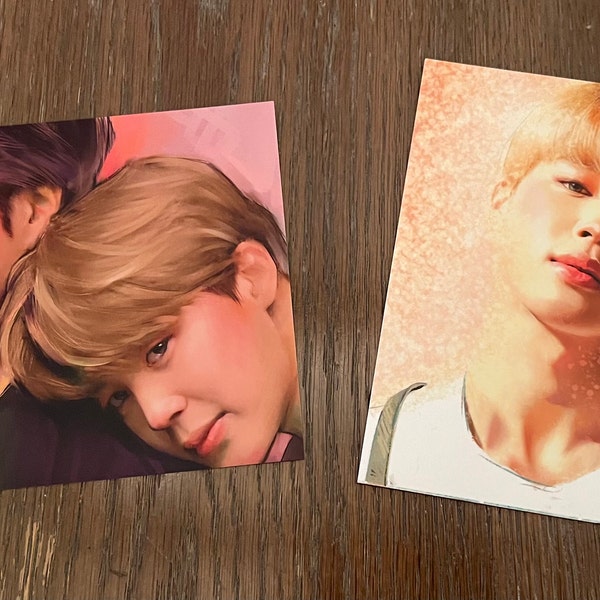 BTS Fanart - Jungkook and Jimin 5x7" Mini Art Print - Etsy