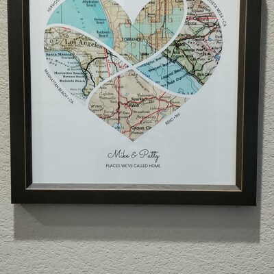 Personalized Milestones Map™ Housewarming Gift, Moving Gift 3-13 ...