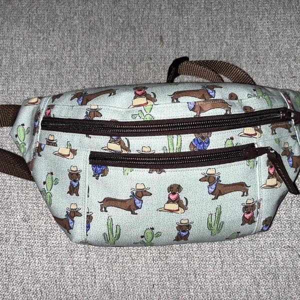 Sloth Themed Fanny Pack / Belt Bag With 3 Zippered Pockets. Great Gift ...