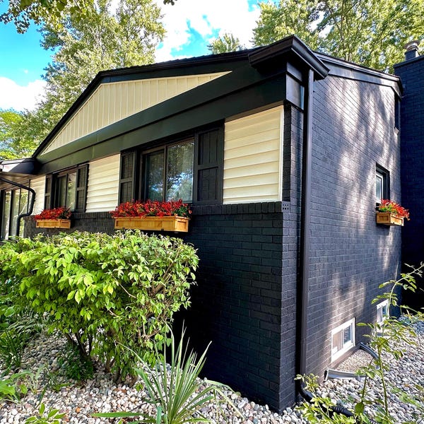 Angled Solid Cedar Planter Box Modern Style Planter Box Garden Box ...