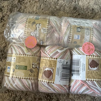 Cotton Yarn in Beach House Color, Peaches and Cream, Variegated Pink ...