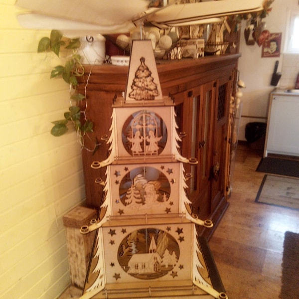 Christmas Pyramid Lasercut File SVG DXF AI - Etsy UK