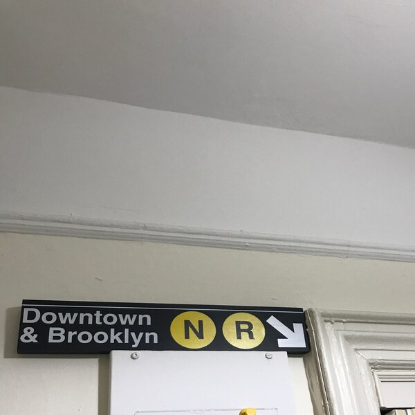 Downtown & Brooklyn N-R - New York City Subway Sign - Wood Sign - Etsy