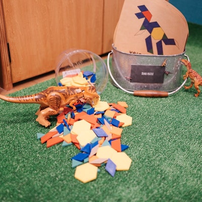 7 Dinosaur Pattern Block Tangram Puzzles Printable Digital Download - Etsy