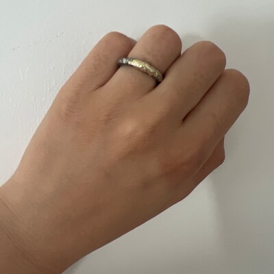 Made to Order Sterling Silver Ruby Frost Ring Organic Wedding Band Solid Sterling Silver Ring ...