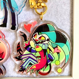 Helluva Boss Acrylic Epoxy Keychains Blitz Stolas Moxxie Millie ...