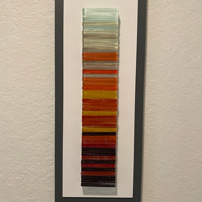 Modern Glass Art Green Wall Art 3D Wall Art Glass Art Fused Glass Wall ...