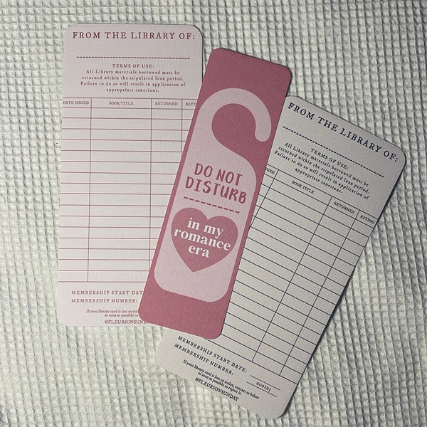 Do Not Disturb Bookmark Series | in My Romance Era | Book Lover | Busy ...