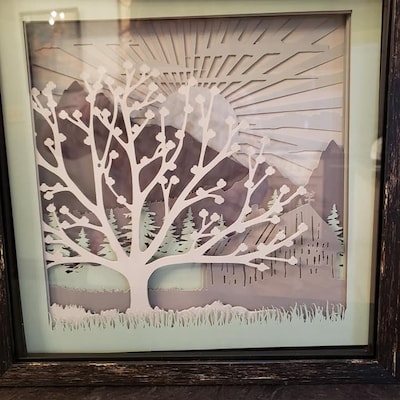 DIY Farm 3D Shadowbox SVG 3D Shadow Box Cricut Shadow Box Layered Paper ...