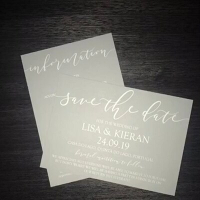 Acrylic Wedding Invitation, Modern Wedding Invitation, Perspex Wedding ...