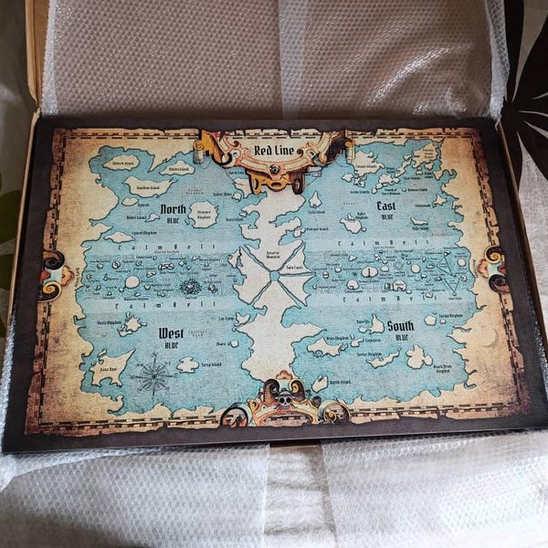 Anime One Piece World Map: Wrapped Canvas Wall Art - Etsy