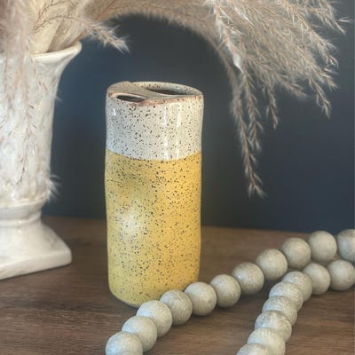 Forest Green Ceramic Cozy Sip Top Tumbler Cup Texas Wheel Thrown ...