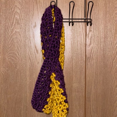 CROCHET PATTERN: Breast Cancer Awareness Ribbon-inspired Scarf W/bonus ...