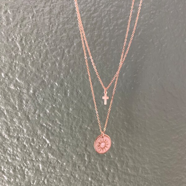 Dainty Cross Necklace, Small Cross Pendant, Tiny Cross Necklace ...