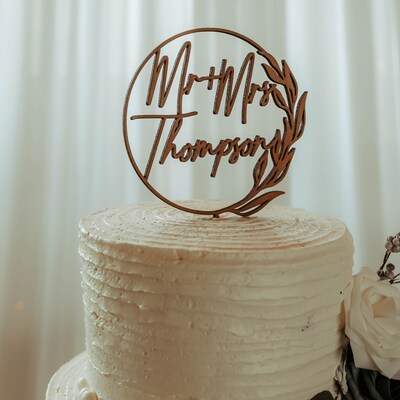 Gold Wedding Cake Topper Wedding Cake Topper Custom Cake - Etsy