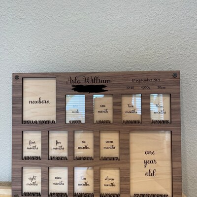 Personalized Babys First Year Frame - Etsy