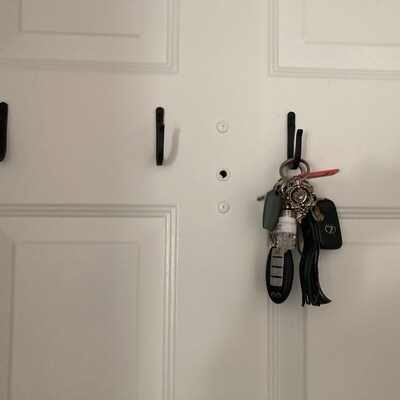 Rustic Cast Iron Coat Hooks 5 Pack Wall Mounted Farmhouse Decor square ...