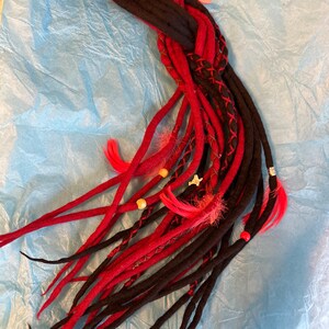 Wool Double Ended Single Ended Dreadlocks Fox Ombre Orange on - Etsy