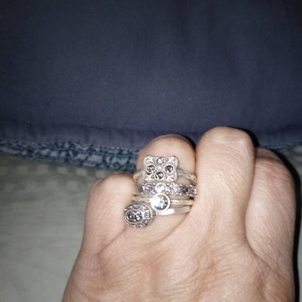 Set of 4 Stack Rings, Stacking Rings, Boho Rings, Gypsy Rings, Gold ...