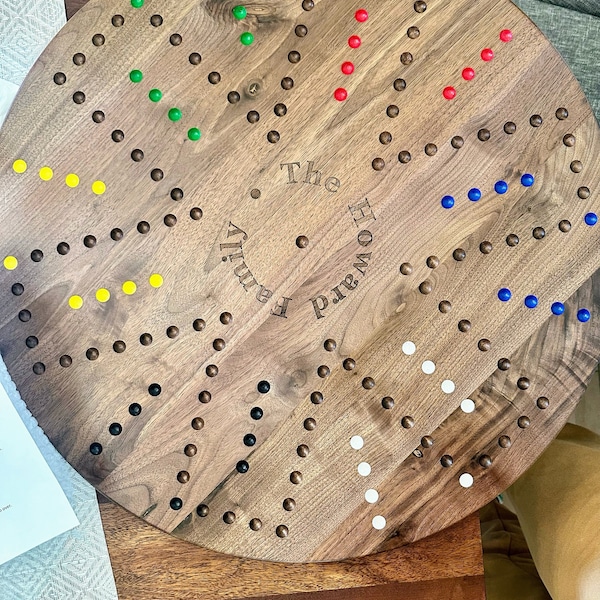 RUSTIC KNOTTY WALNUT Cards 'N Marbles With Handle - Etsy