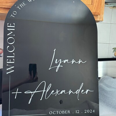 Acrylic Wedding Welcome Sign, Engagement Welcome Sign, Acrylic ...