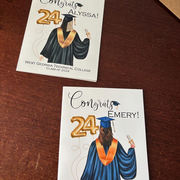 Graduation Card for Class of 2024, Personalized Congratulations ...