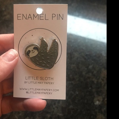 Sloth Enamel Pin // Enamel Pin // Lapel Pin - Etsy