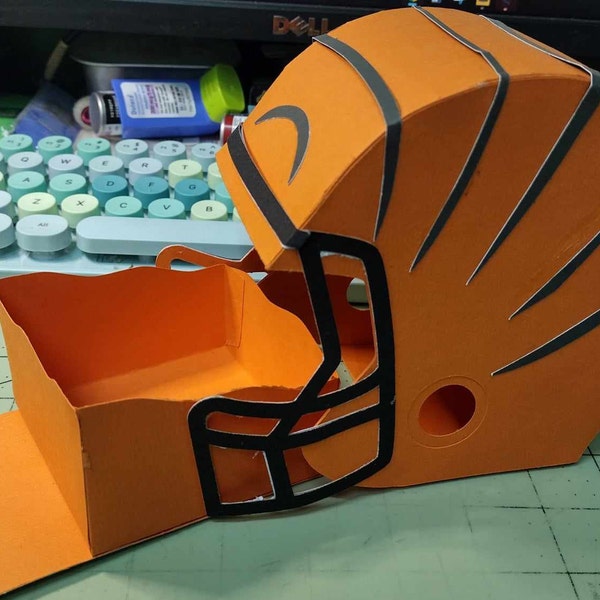 Football Helmet SVG. DIY 3D Football Helmet Gift Box SVG. Football ...