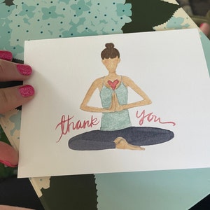 Open Your Heart Yoga Valentine's Day Card // Blank Inside // Yoga ...