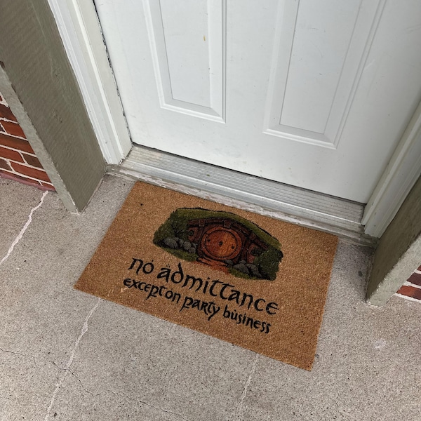 No Admittance Except on Party Business Door Mat, Lord of the Ring ...