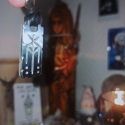 VALFREYJA Lady of the Slain Talisman in Sterling Silver Viking Rune ...