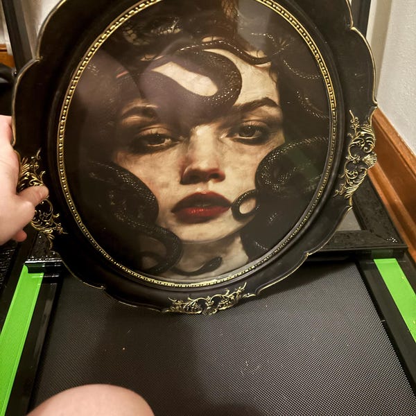 Haunted Cemetery Art Print Wall Hanging Home Decor Samhain Gothic Dark ...