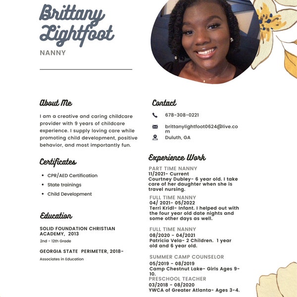 Resume Template for Google Docs, Minimalistic Design, Customizable to ...