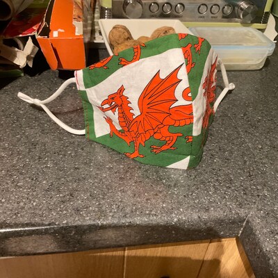 Welsh/wales Red Dragon Emblem/flag Face Mask - Etsy UK
