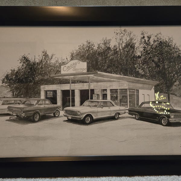 62-63-64-65 Chevy Nova Customized Pencil Drawing Print - Etsy