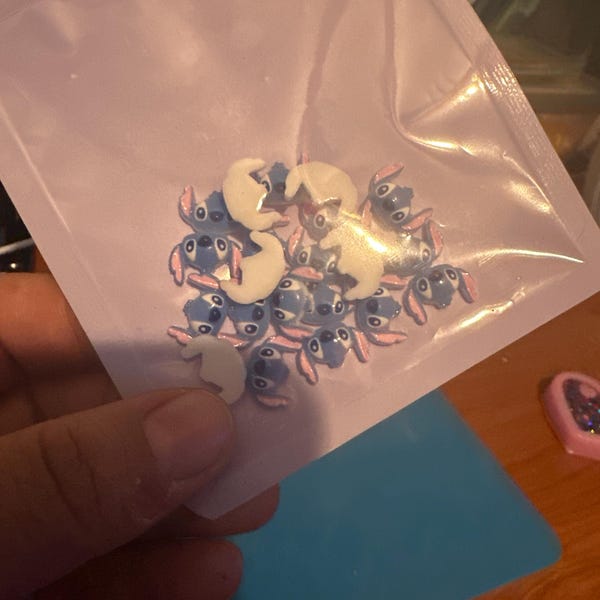 Cute Mini Blue Alien Head Resin Figurine Crafts Cabochon Manicure Nails ...